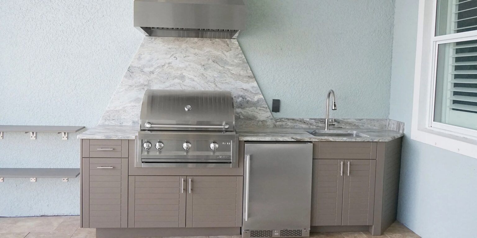 Custom Kitchen Fourteen - American Outdoor Cabinets 1
